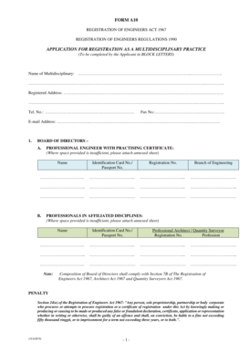 Fillable Online bem org Form A10 - Body Corporate Revised 1292015docx - bem org Fax Email Print ...