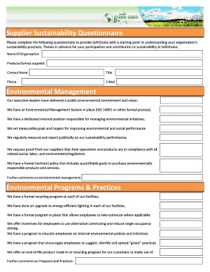 Fillable Online Green audit questionnaire - Softchoice Fax Email Print ...