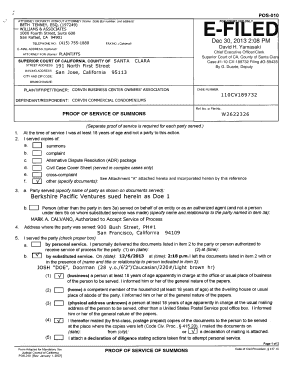 Fillable Online POS010 ATTORNEY OR PARTY WITHOUT ATTORNEY (Name State ...
