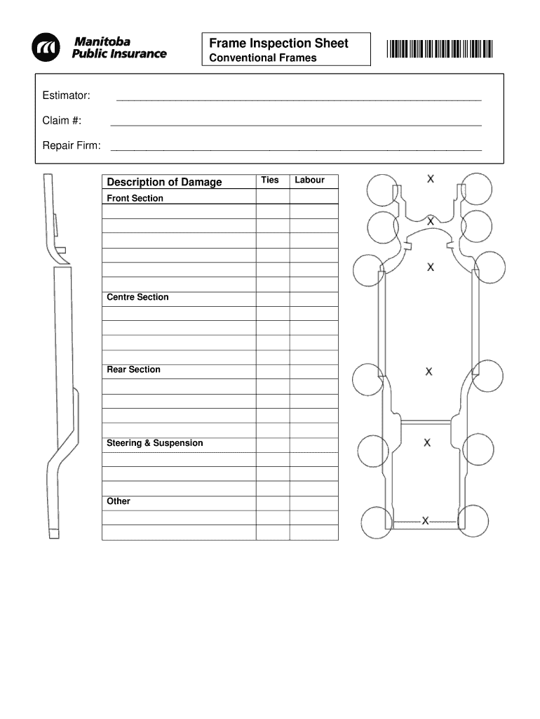 Fillable Online mpi mb Frame Inspection Sheet - Manitoba Public ...
