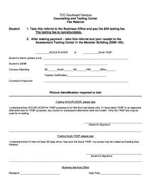 Fillable Online summit mansfieldisd TCC Southeast Campus - Mansfield Independent School District ...