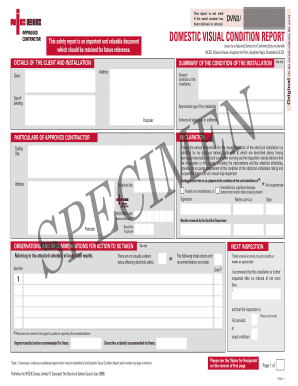 Fillable Online DOMESTIC VISUAL CONDITION REPORT - Periam amp ...