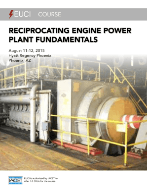 Fillable Online RECIPROCATING ENGINE POWER PLANT FUNDAMENTALS - EUCI ...