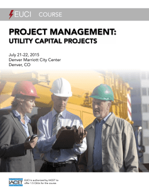 Fillable Online PROJECT MANAGEMENT - EUCI Fax Email Print - pdfFiller