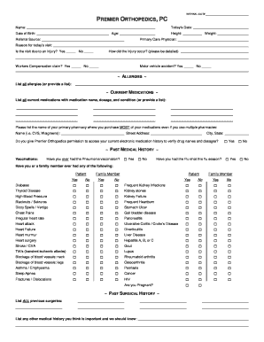 Fillable Online premierortho PREMIER ORTHOPEDICS PC - premierortho Fax ...