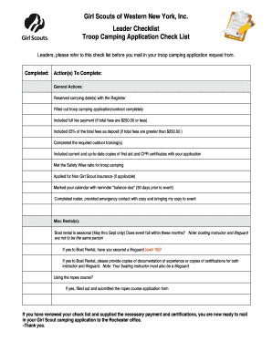 Fillable Online gswny Girl Scouts of Western New York Inc Leader ...