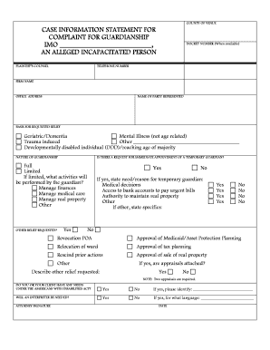 Fillable Online Case Information Statement - Camden County Fax Email ...