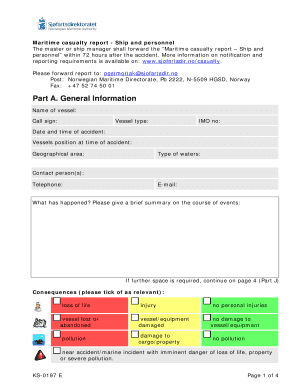 Fillable Online Maritime casualty report Ship and personnel Fax Email ...