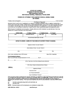 Fillable Online STATE OF FLORIDA DIVISION OF MOTOR VEHICLES Neil ...