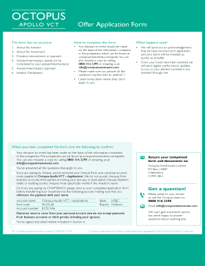 Fillable Online APOLLO VCT Fax Email Print - pdfFiller