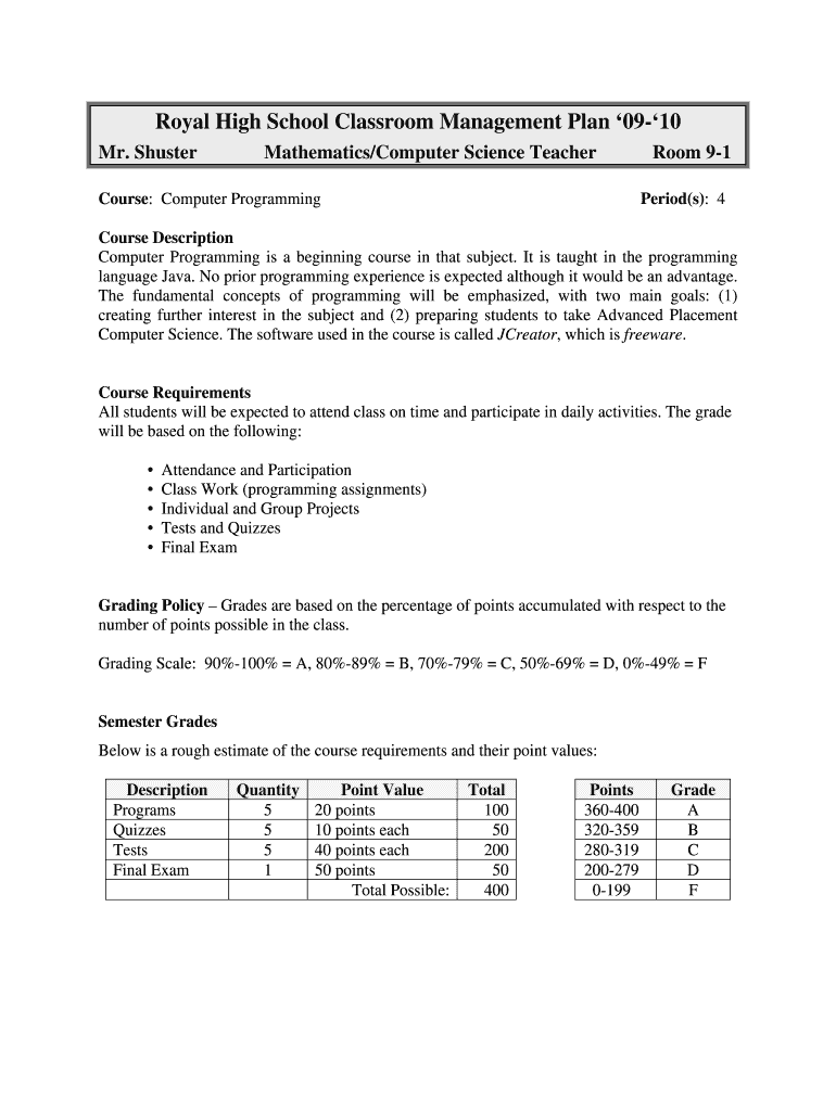 Fillable Online Course Computer Programming Fax Email Print - pdfFiller