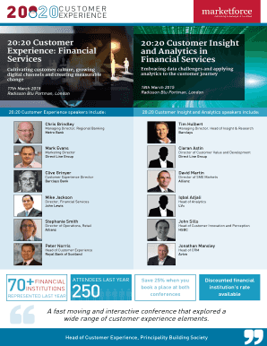 Fillable Online 20 20 Customer 20 20 Customer Insight Experience ...