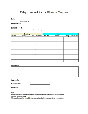 Fillable Online jscc Telephone Addition Change Request Fax Email Print ...