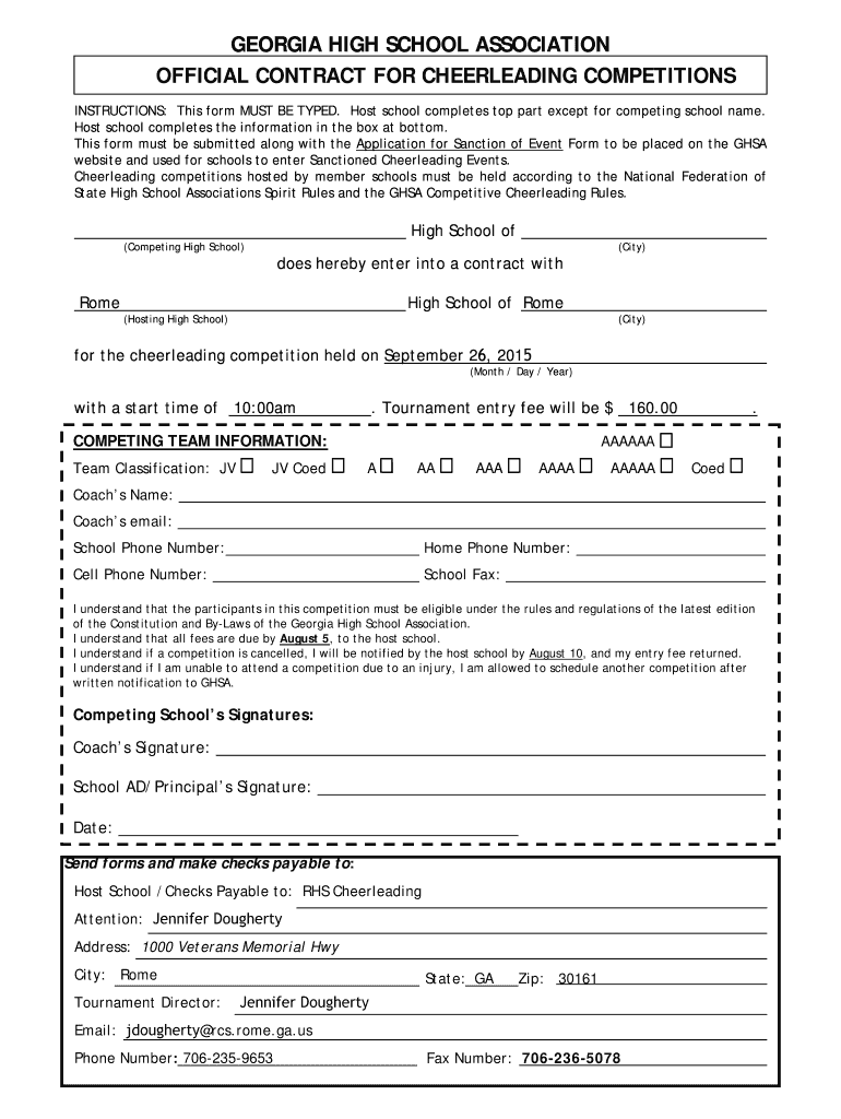 Fillable Online High School of Rome Fax Email Print - pdfFiller