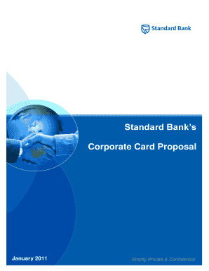 Fillable Online Corporate Card Proposal - Standard Bank Student ...