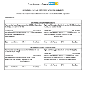 Fillable Online COMMERCIAL AND INSTRUMENT ENDORSEMENTS Fax Email Print ...