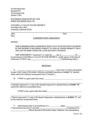 Fillable Online cvwd RECORDING REQUESTED BY - cvwdorg Fax Email Print ...