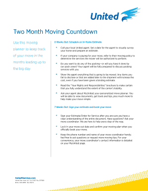 Fillable Online Two Month Moving Countdown Fax Email Print - pdfFiller