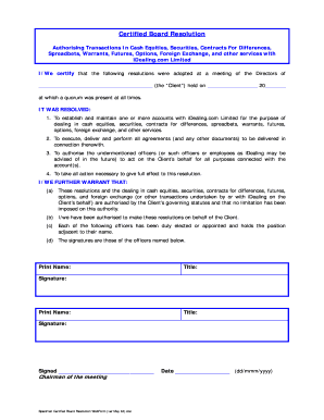 Fillable Online Specimen Certified Board Resolution WebForm ver Dec 03 ...