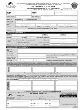 Fillable Online Registration Cum Mandate Form for ECS Debit Clearing DDMM Fax Email Print ...