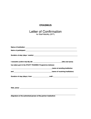 Fillable Online Letter of Confirmation - uni-paderbornde Fax Email ...