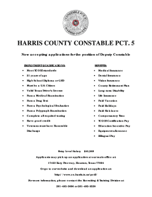 Fillable Online HARRIS COUNTY CONSTABLE PCT Fax Email Print - pdfFiller
