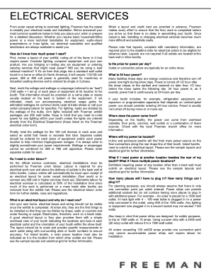 Fillable Online convention acce to simplify your electrical needs and ...