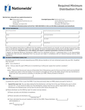 Fillable Online Required Minimum Distribution Form - Nationwide ...