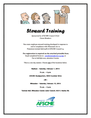 Fillable Online Steward Training - WPEC Fax Email Print - pdfFiller