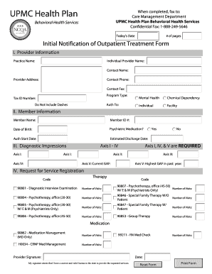 Fillable Online UPMC Health Plan When completed fax to Fax Email Print ...