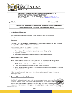 Fillable Online ecdoe gov Specification SITA Contract 1183 - Afrihost ...