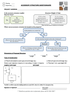 Fillable Online Planning Engineering ACCESSORY STRUCTURE QUESTIONNAIRE ...