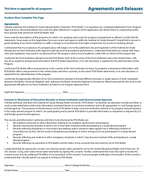 Fillable Online ifsa-butler This form is required for all programs ...