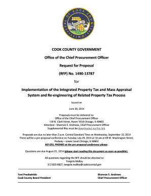 Fillable Online COOK COUNTY GOVERNMENT Office of the Chief bb ...