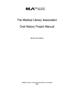 Fillable Online mlanet The Medical Library Association Oral History ...