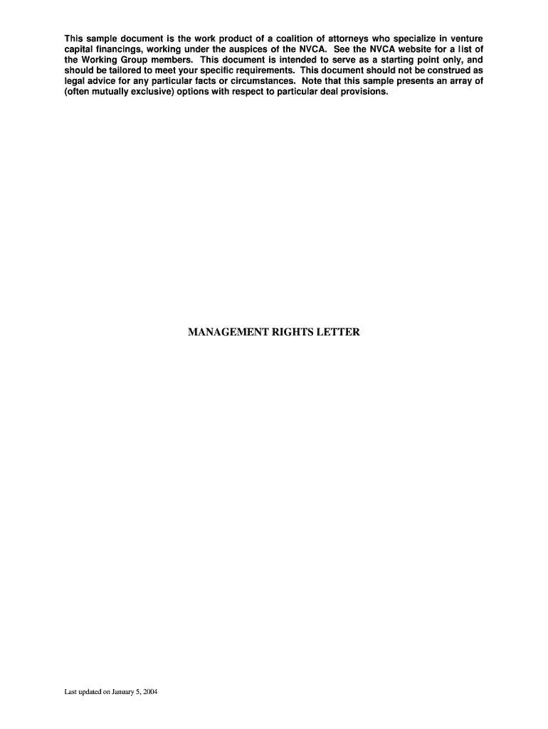 Fillable Online MANAGEMENT RIGHTS LETTER - Four Athens Fax Email Print ...