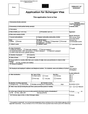Fillable Online com 18666188472 EMBASSY OF HUNGARY Photo Application ...