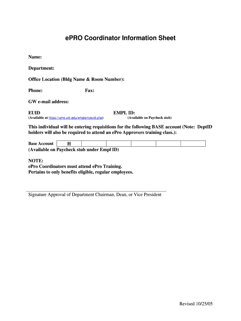 Unt Epro - Fill Online, Printable, Fillable, Blank | pdfFiller