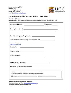 Fillable Online ucc Disposal of Fixed Asset Form DISPASS2 Fax Email Print - pdfFiller