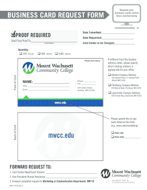 Fillable Online mwcc PROOF REQUIRED Date Submitted Fax Email Print ...