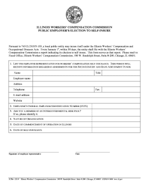 Fillable Online iwcc il ILLINOIS WORKERS COMPENSATION COMMISSION PUBLIC ...