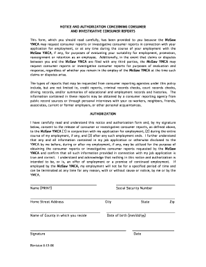 Fillable Online mcgawymca FCRA Notice Authorization Form Rev 8-15-08 ...