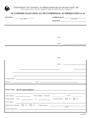 Fillable Online research ucf Leave Blank Indicate if revised Leave ...