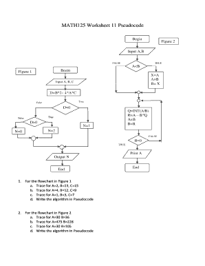 Fillable Online MATH125 Worksheet 11 Pseudocode Fax Email Print - pdfFiller