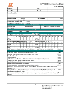 Fillable Online GPFA64D Confirmation Sheet Fax Email Print - pdfFiller
