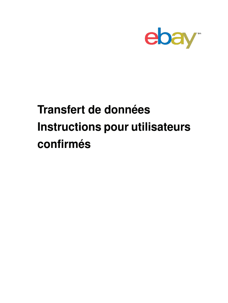 Fillable Online Transfert de donnes Instructions pour utilisateur s ...