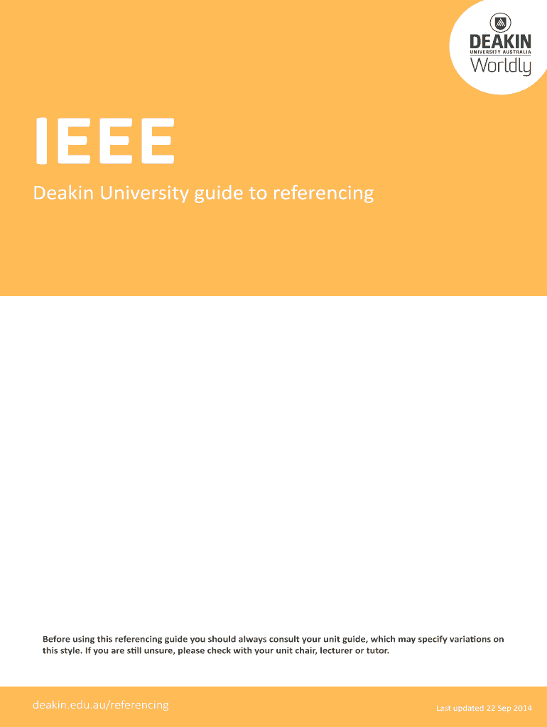 Fillable Online Deakin University guide to referencing Fax Email Print ...