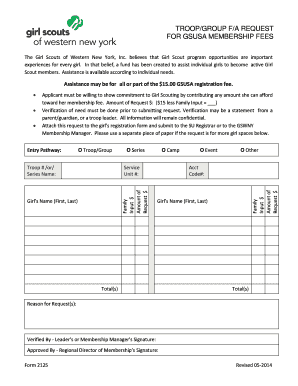 Fillable Online gswny TROOPGROUP FA REQUEST FOR GSUSA MEMBERSHIP FEES ...