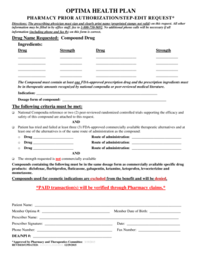 Fillable Online PHARMACY PRIOR AUTHORIZATION STEP -EDIT REQUEST Fax ...