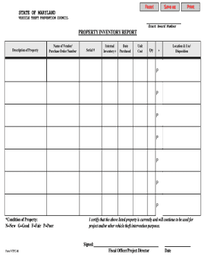 Fillable Online Budget Inventory Form Budget Inventory Form Fax Email ...